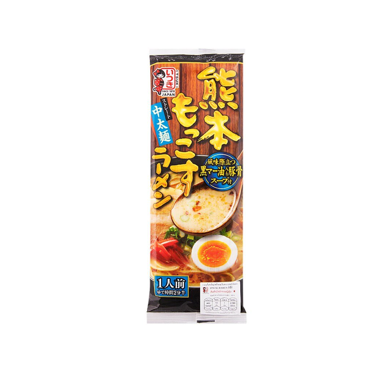 ЛАПША ITSUKI KUMAMOTO MOKKOSU РАМЕН С ЖАРЕНЫМ ЧЕСНОКОМ, Вес 123 гр ...